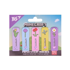 Стікери-закладки, 55х22 мм, 5 видів по 20 аркушів Minecraft Spring ...